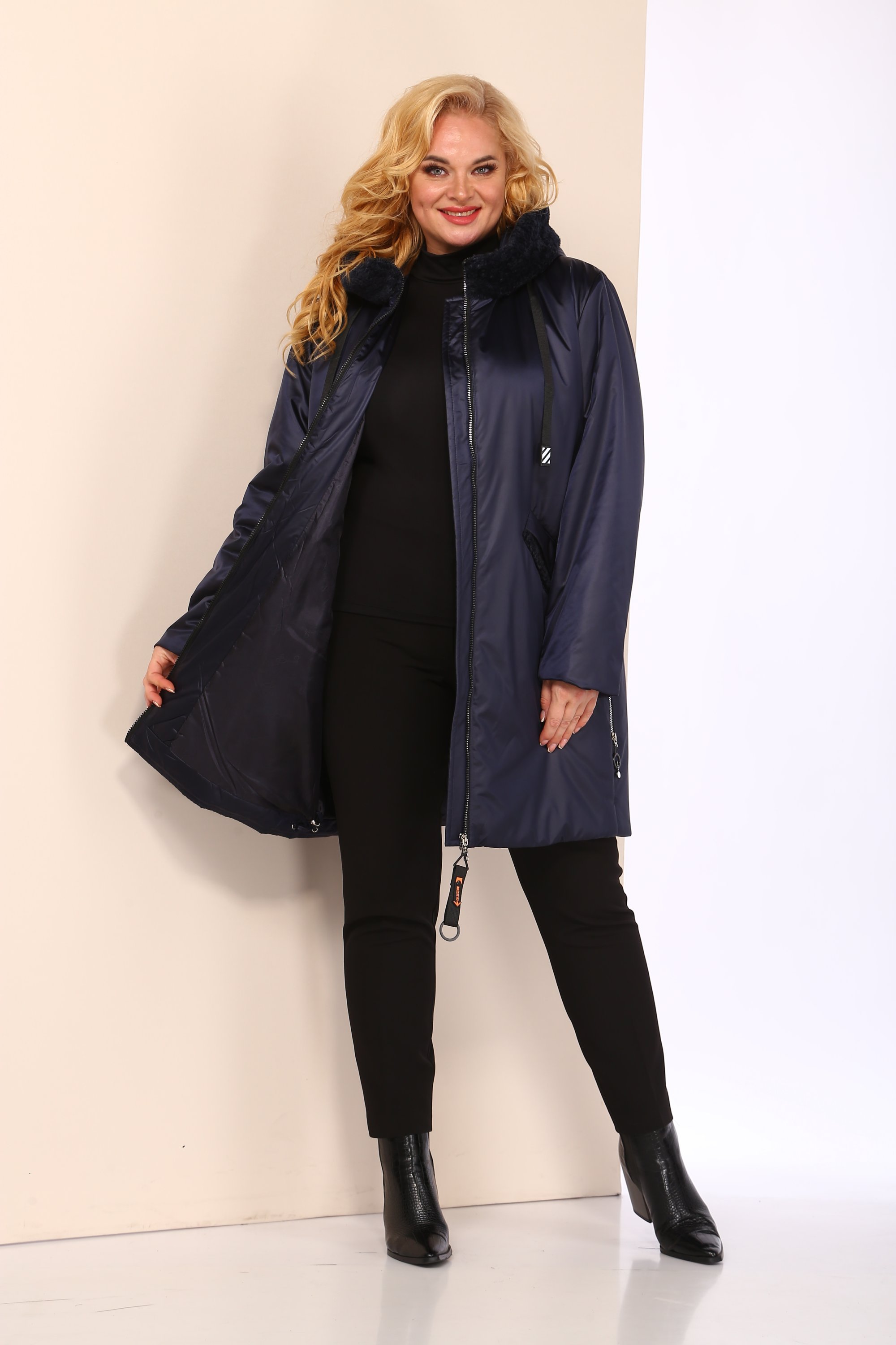 Куртка 2090 синий Shetti купить - 7% скидка | в наличии